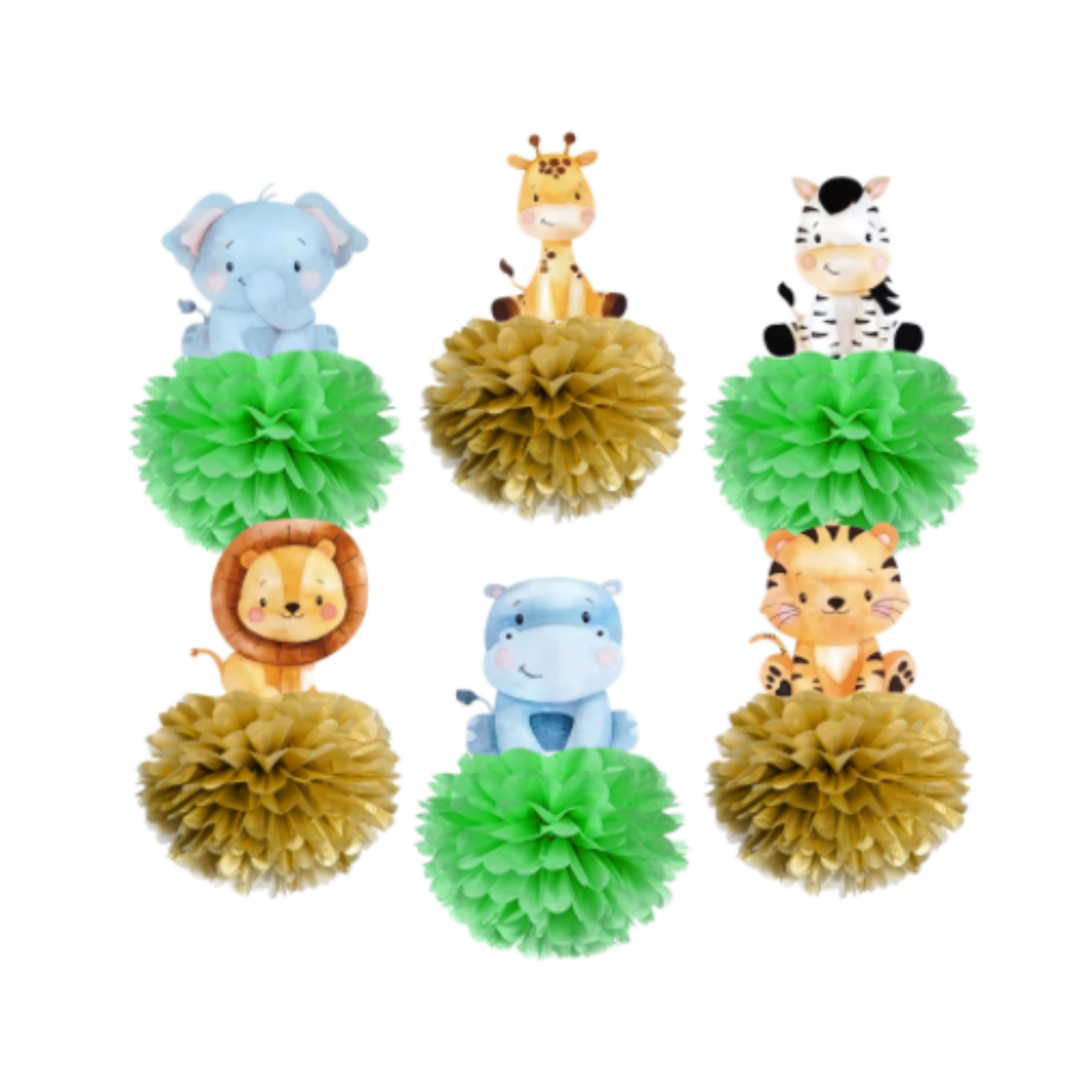 Safari Theme Centerpieces Set – Ribbontique