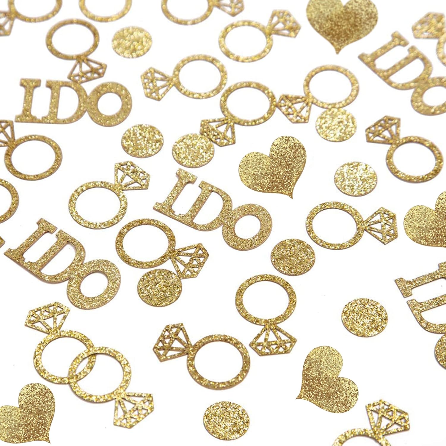 Glitter Paper Diamond Ring Hearts I DO Confetti – Ribbontique