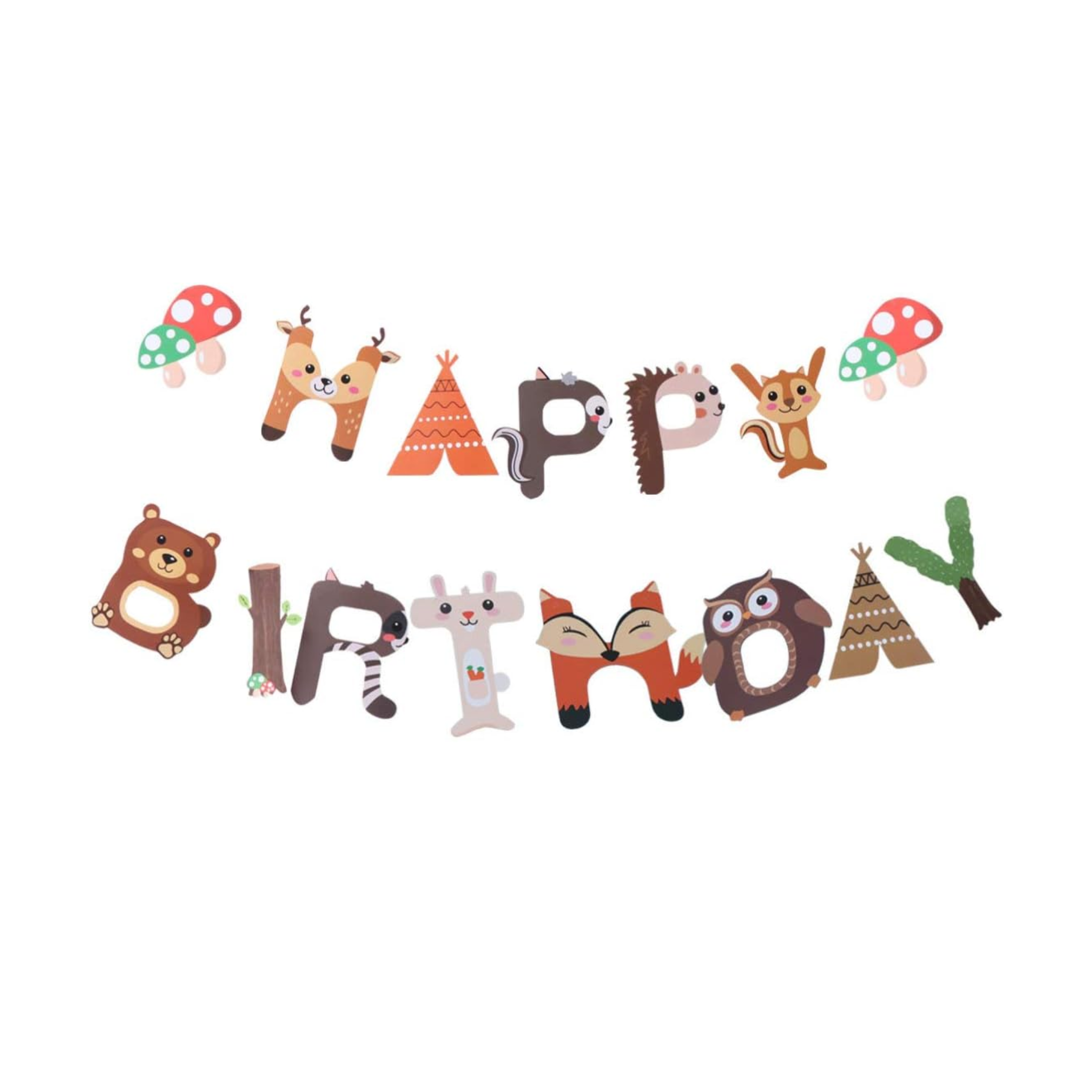 Woodland Animal Birthday Banner – Ribbontique