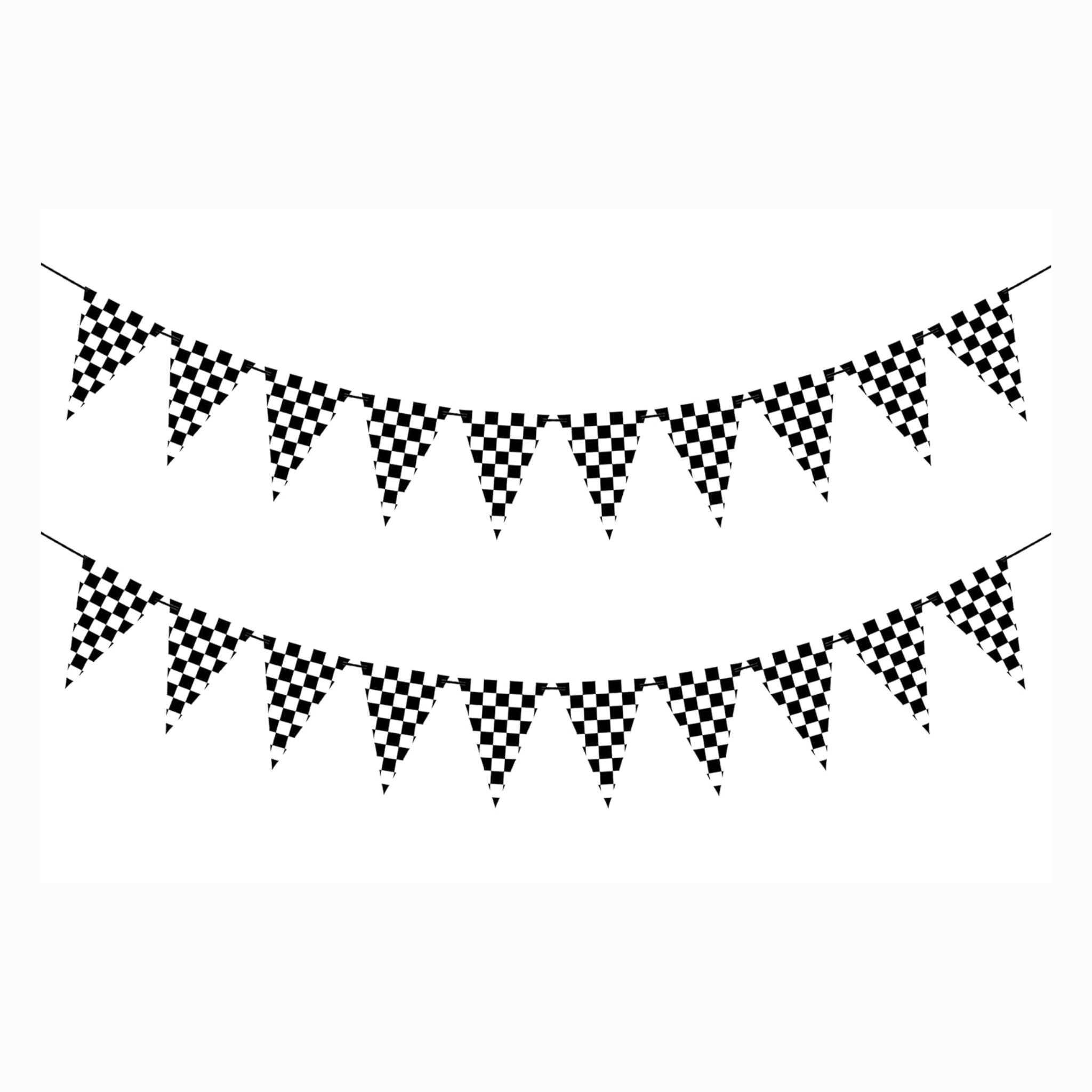 Black and White Checkered Flags Banner – Ribbontique