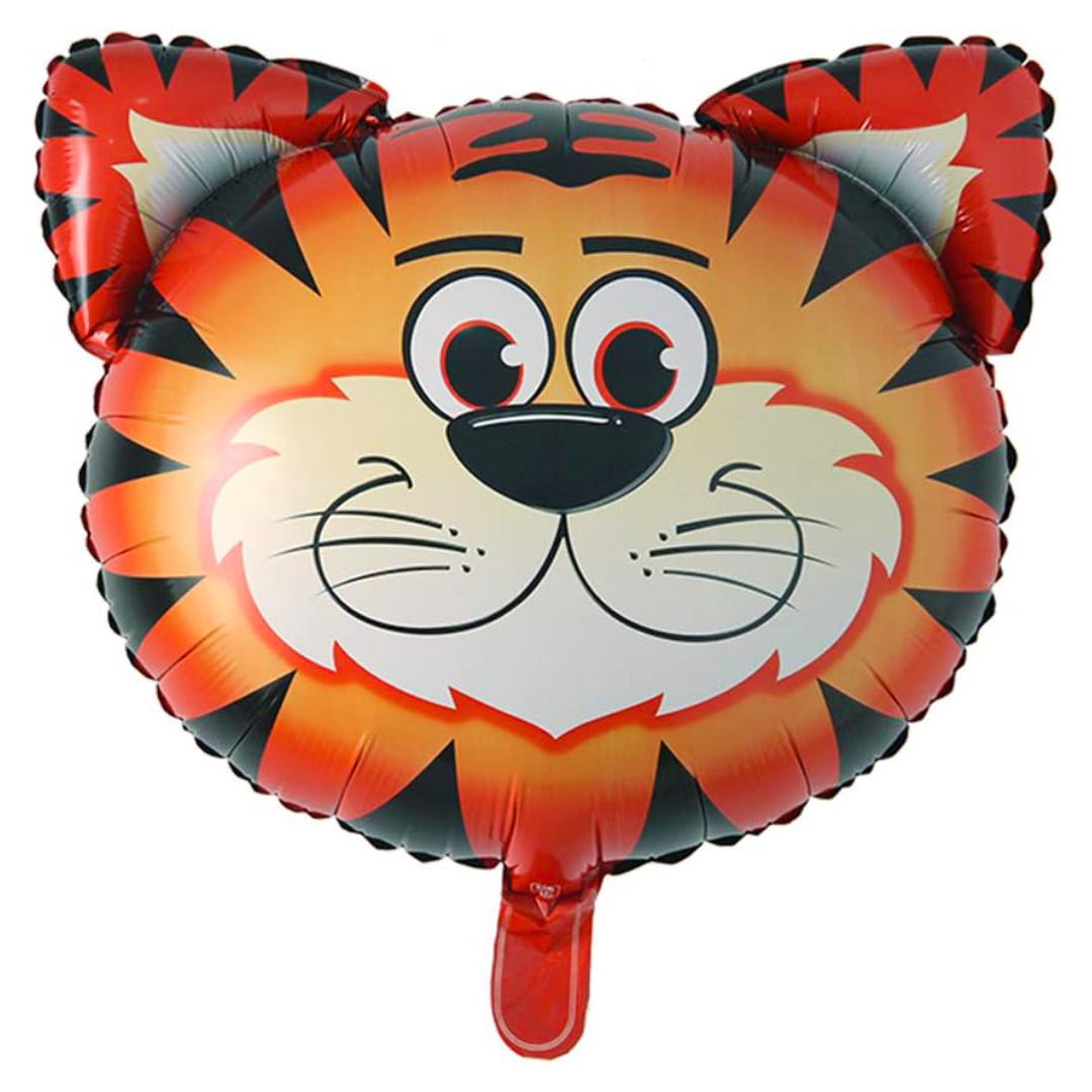 Animal Head Safari Foil Balloon (Tiger Head) – Ribbontique