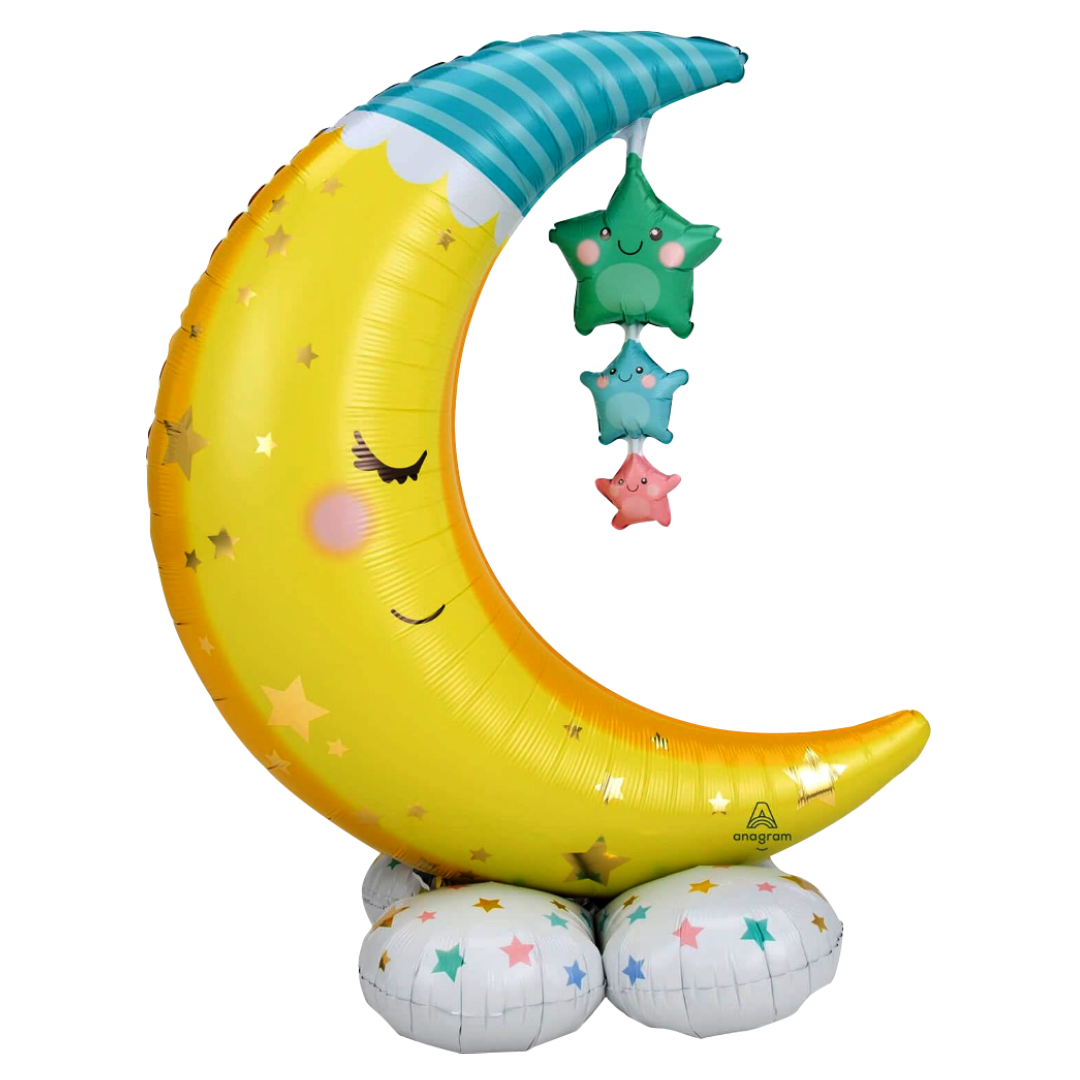 Moon & Stars Foil Balloon – Ribbontique
