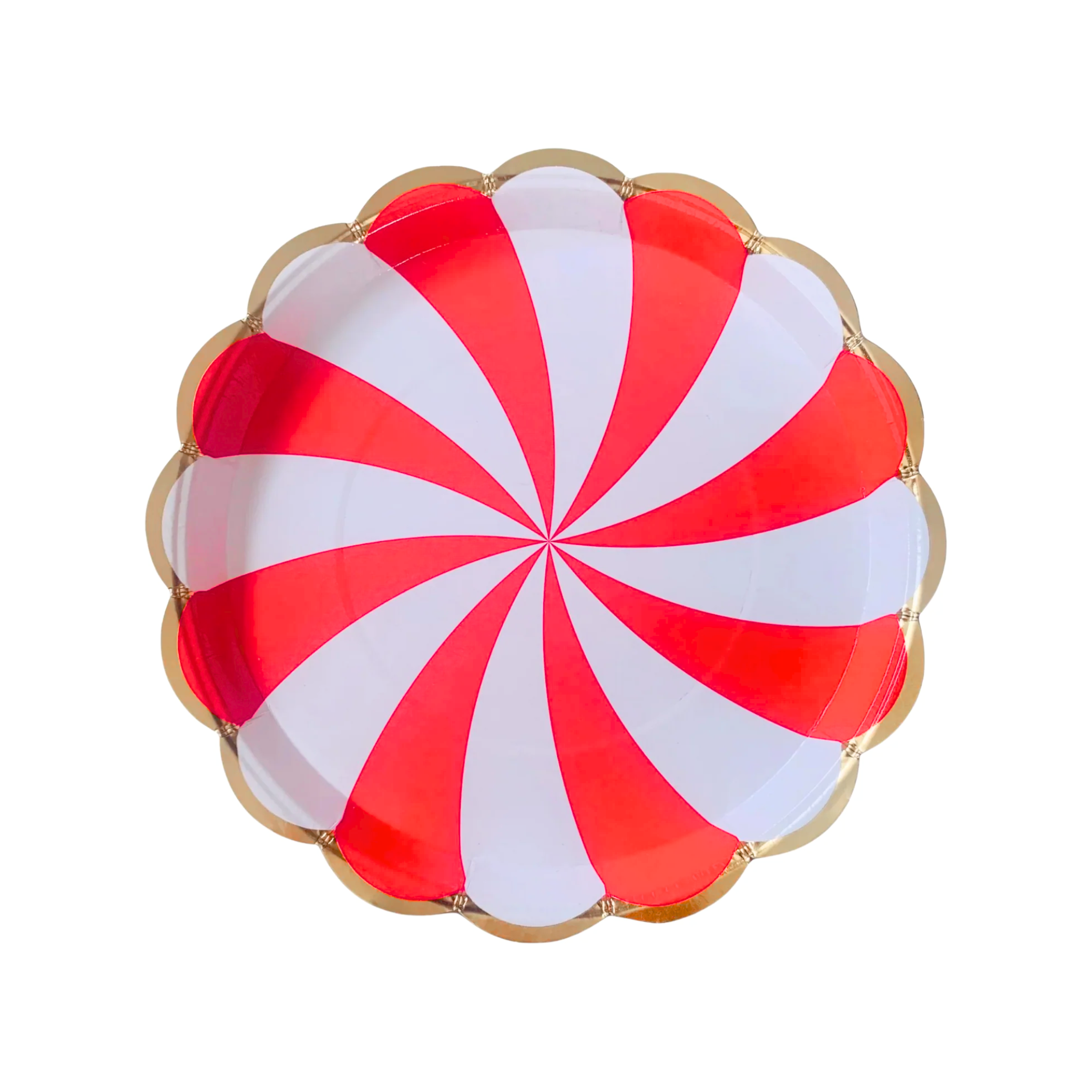 Red Swirl 9 Inch Paper Plates Set – Ribbontique