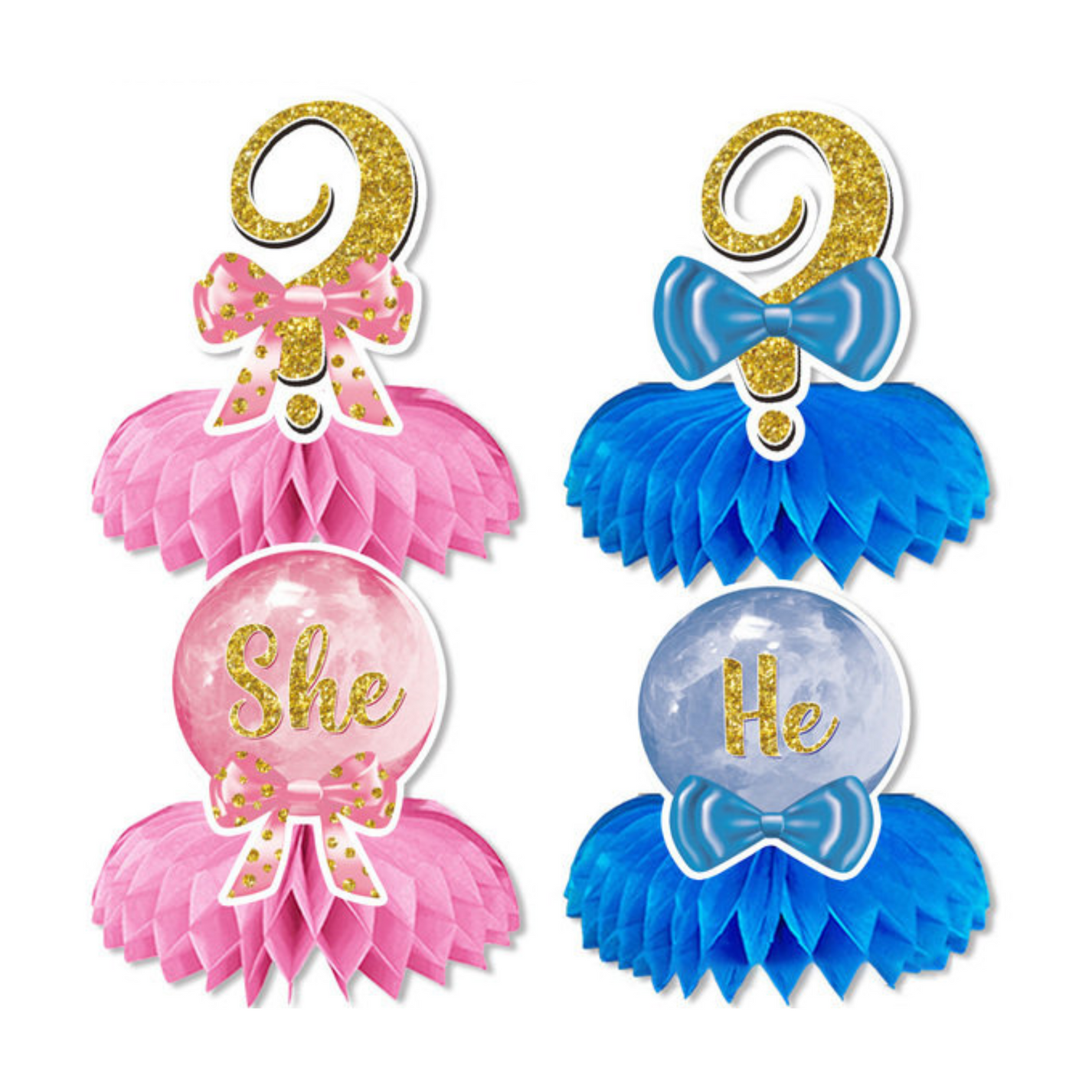 Gender Reveal Table Centerpieces Set – Ribbontique