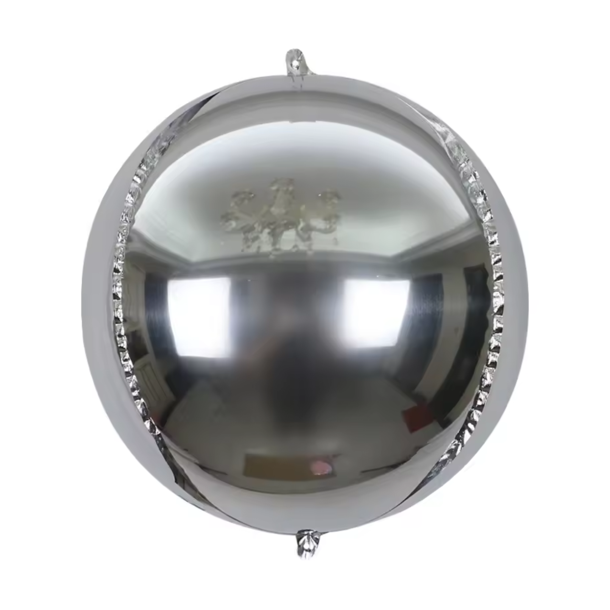 4D Round Orbz Foil Balloons 22 Inch (Silver) – Ribbontique