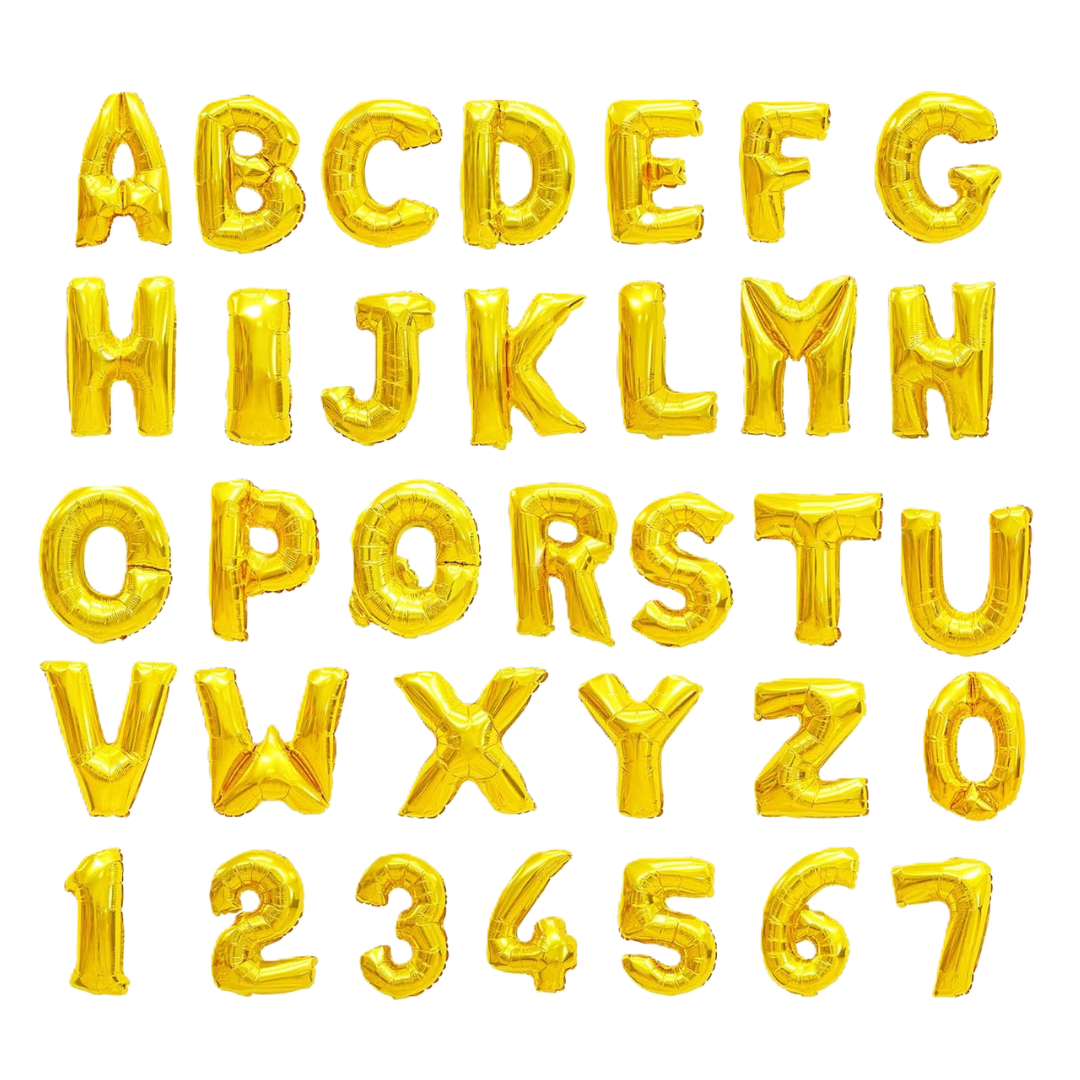 Gold Letter Foil Balloons (40 inch) – Ribbontique