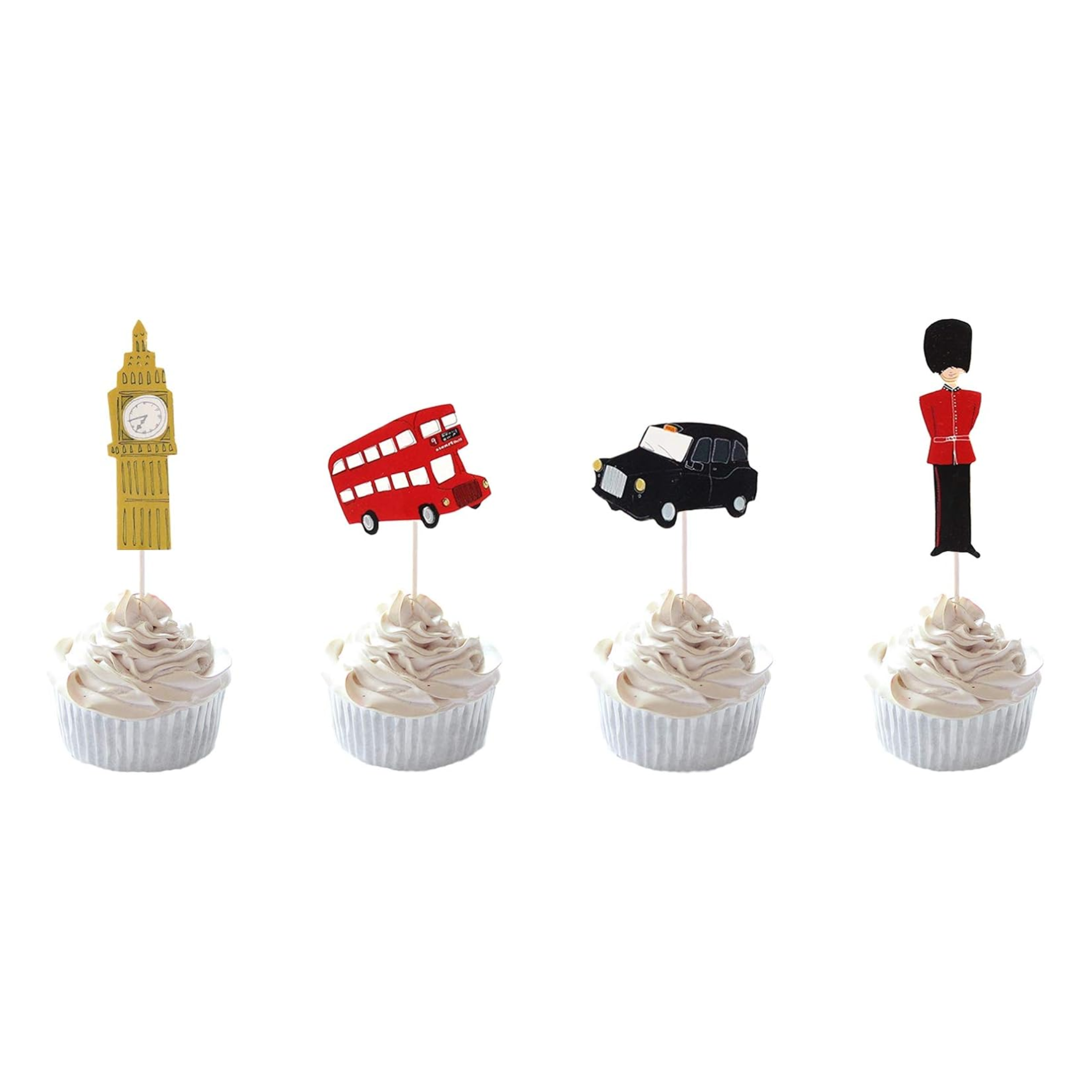 London England Themed Cupcake Toppers Set – Ribbontique