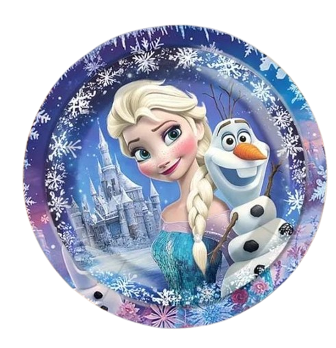 Frozen Elsa Theme Tableware Set 7 Inch Paper Plates – Ribbontique