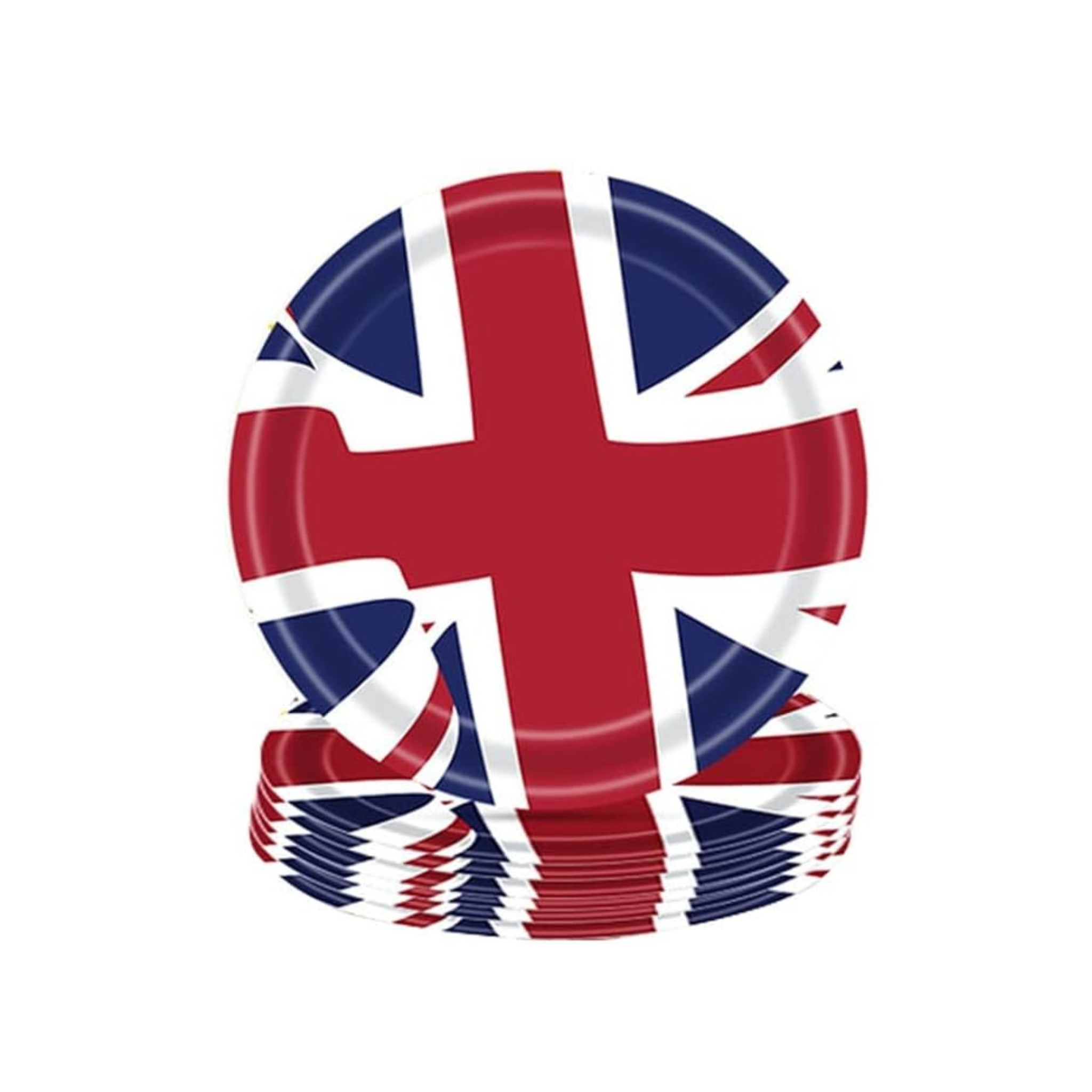 British Flag Theme 7 Inch Paper Plates Set – Ribbontique