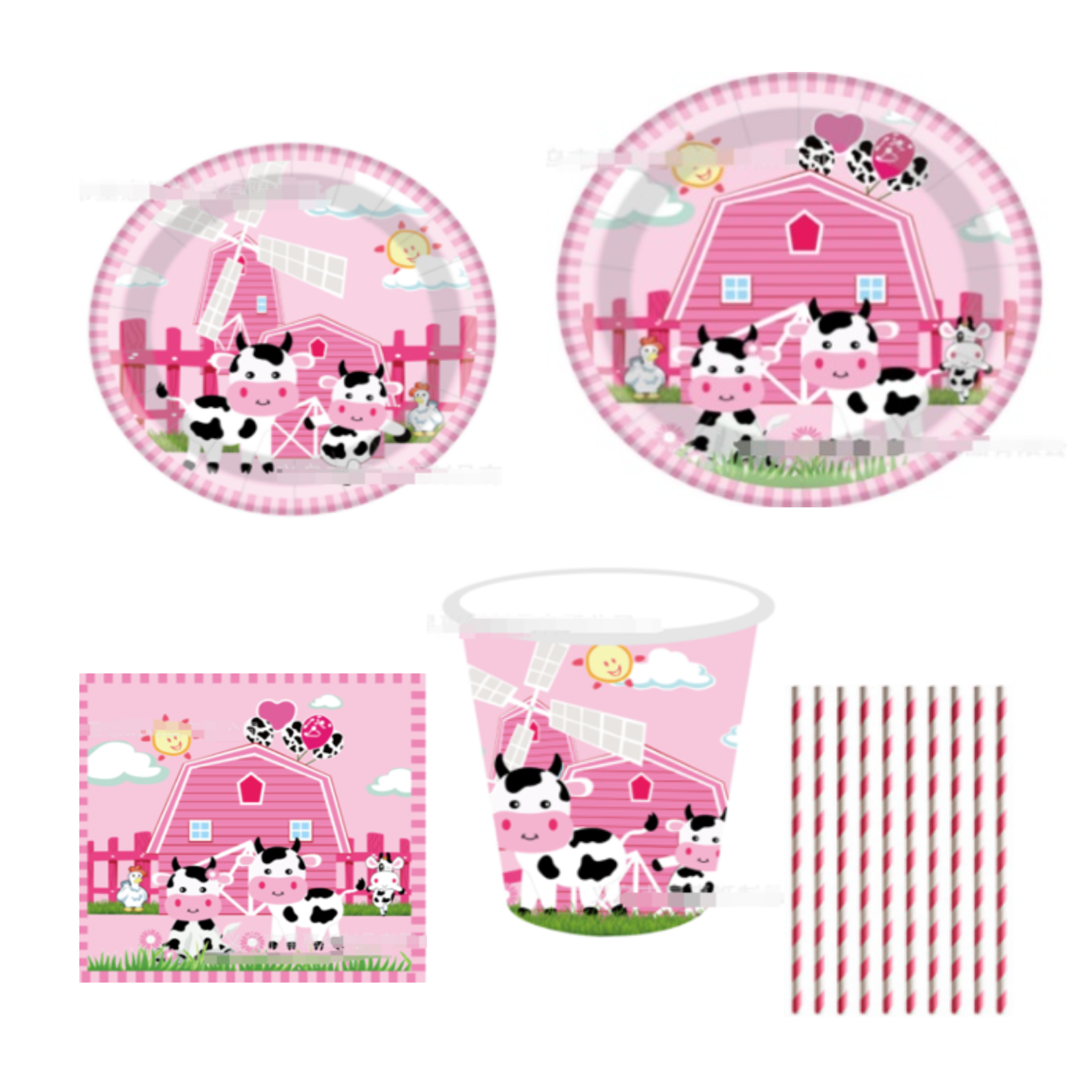 Farm Birthday Theme Tableware Set – Ribbontique