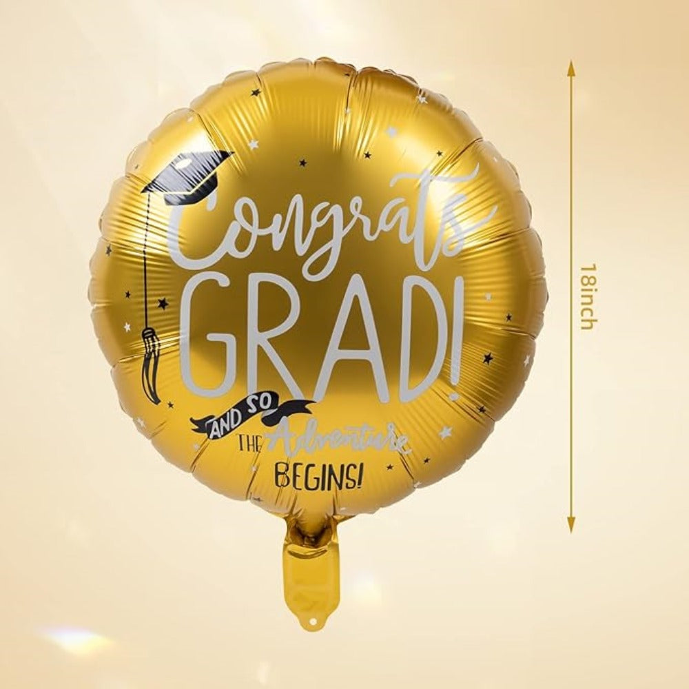 Congrats Grad! 18 Inch round Shape Foil Ballon – Ribbontique
