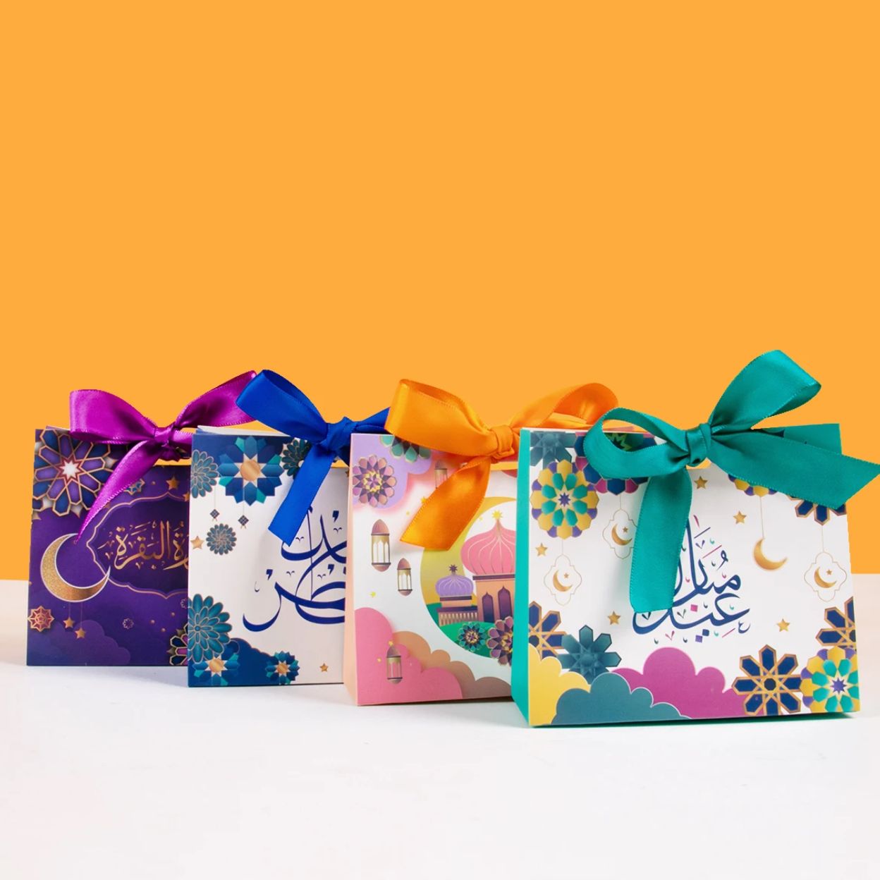 Ramadan Ribbon Eid Mubarak Gift Box - 4 Pcs (without candy) – Ribbontique