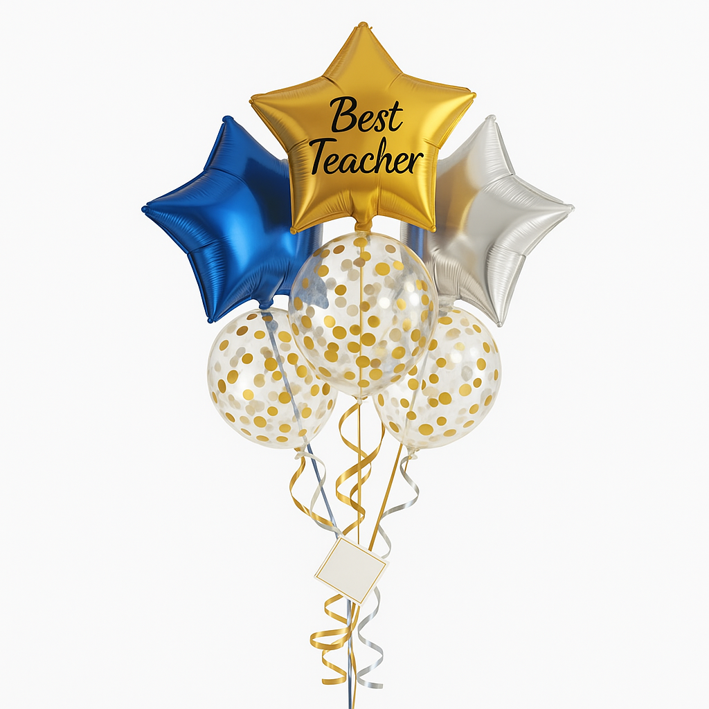 Best Teacher Balloon Arrangement – Ribbontique